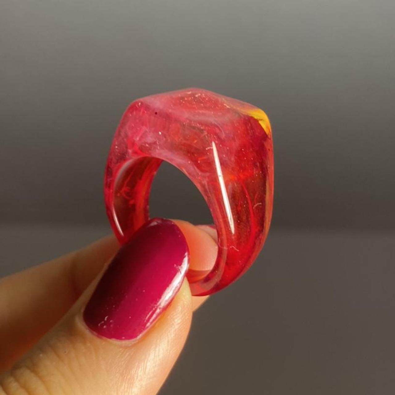 Handmade resin ring (one available). 19mm... - Depop