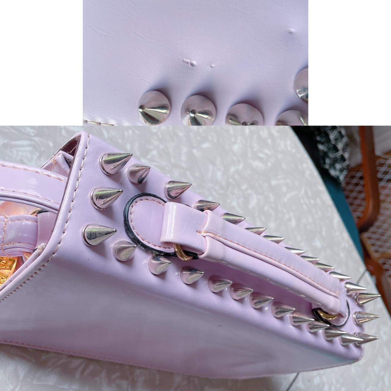 Hand deco’d bag with metal spikes and patches!... - Depop