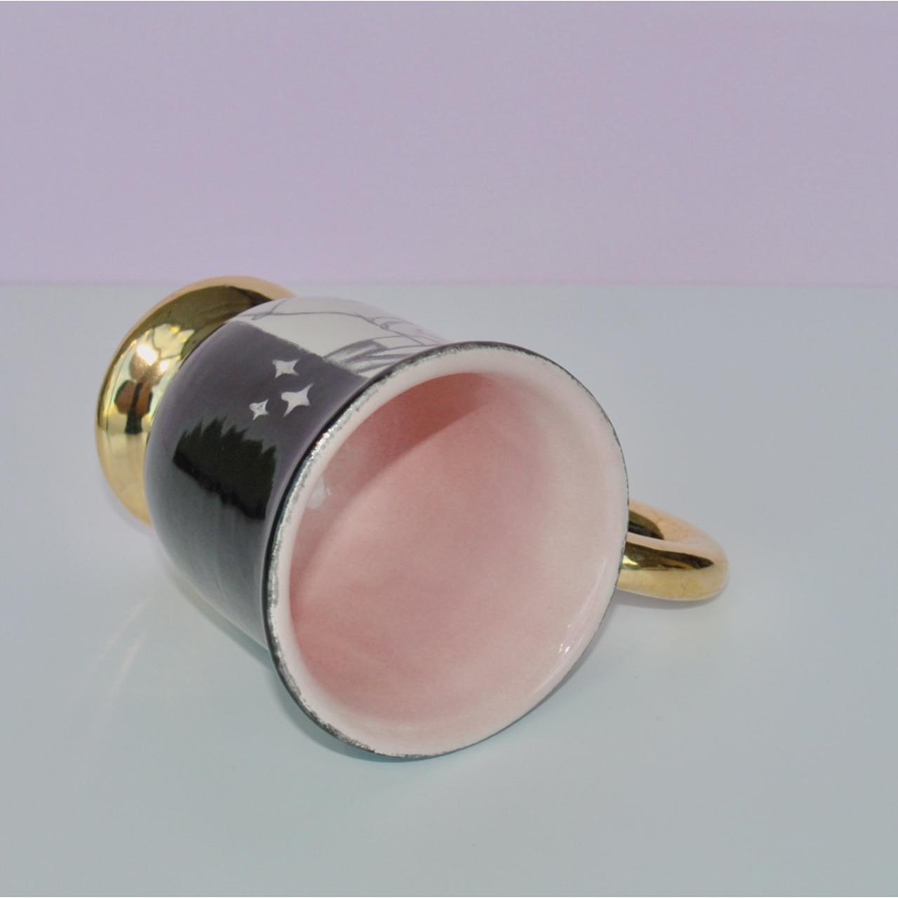 𝒉𝒆𝒍𝒍 𝒌𝒊𝒕𝒕𝒚 ༺♡༻ coffee mug hand-drawn and... - Depop