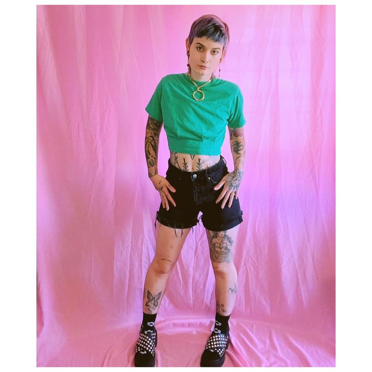 Stefano Womens Green Crop Top Depop