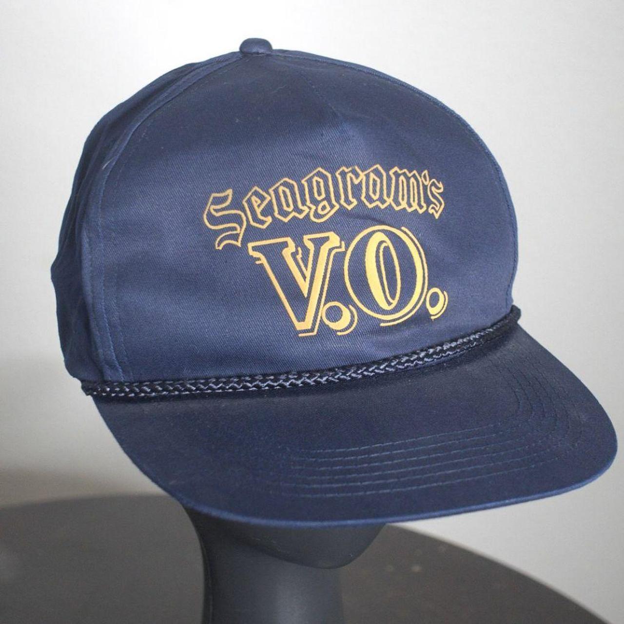 Seagram V.O. Navy Trucker hat - Depop