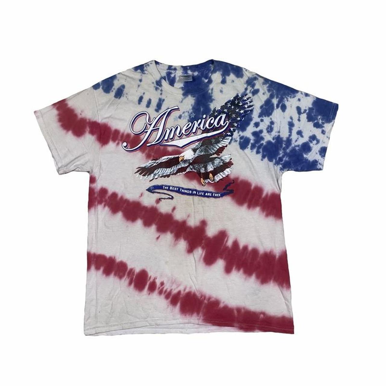 Men's Red and Blue T-shirt | Depop