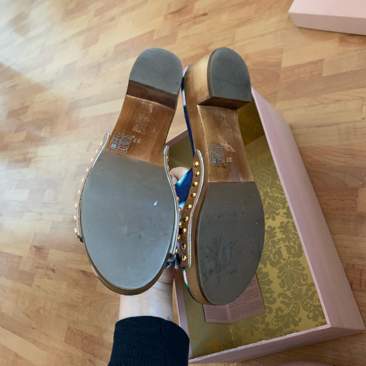 Miu Miu Clogs with bows. I have worn them only once... - Depop