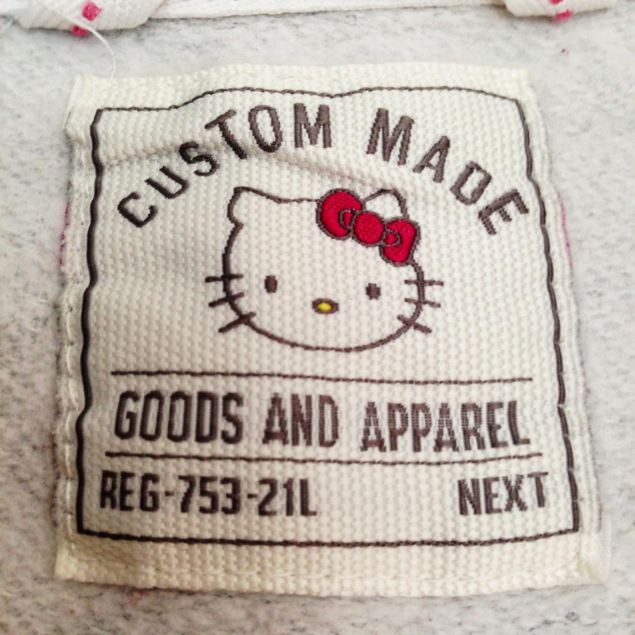 Hello Kitty zip front hoodie. Grey with Hello Kitty... - Depop