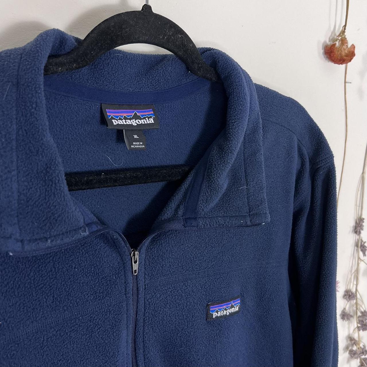 Patagonia Synchilla Fleece Quarter Zip in Navy Size... - Depop