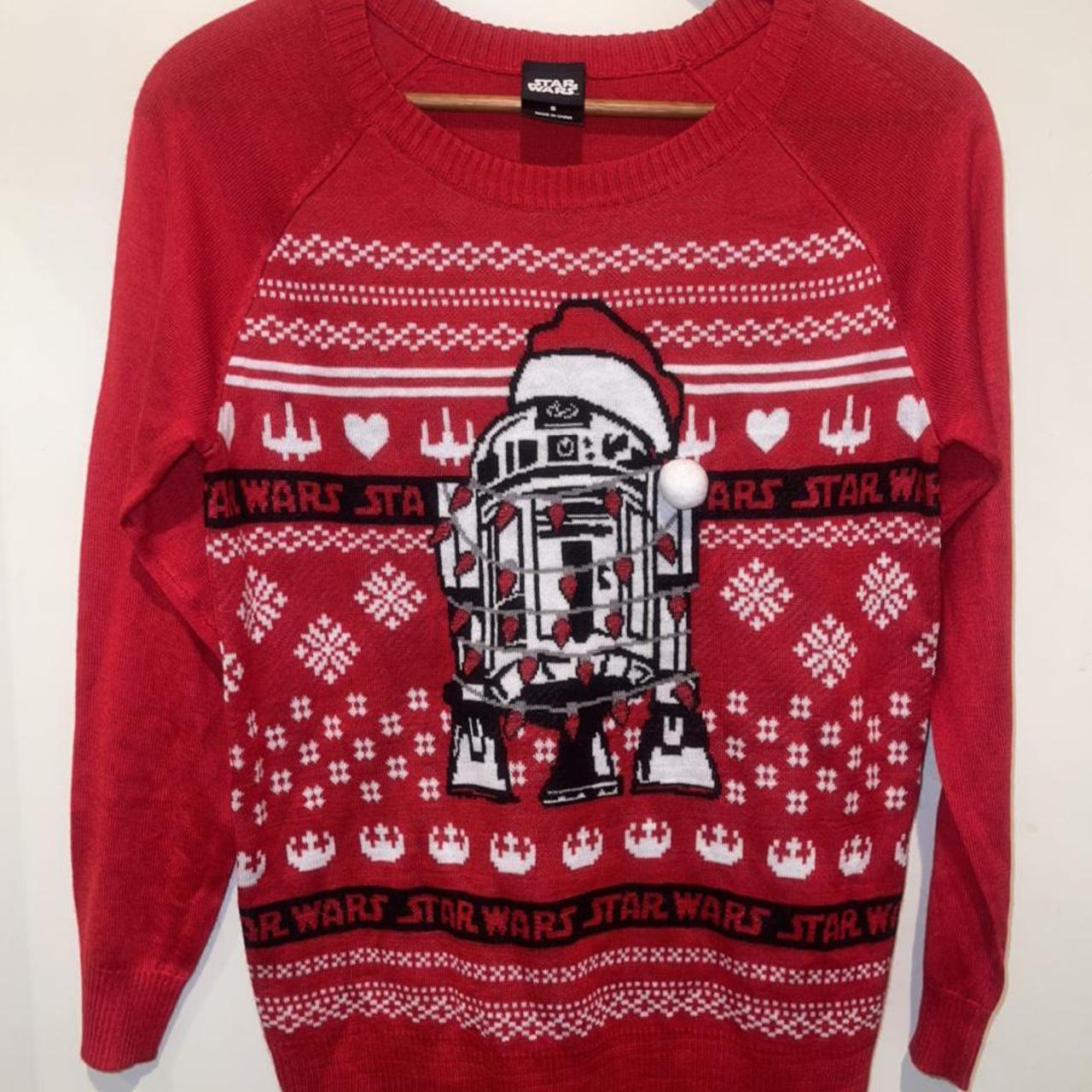 disney star wars R2D2 christmas sweater size... - Depop