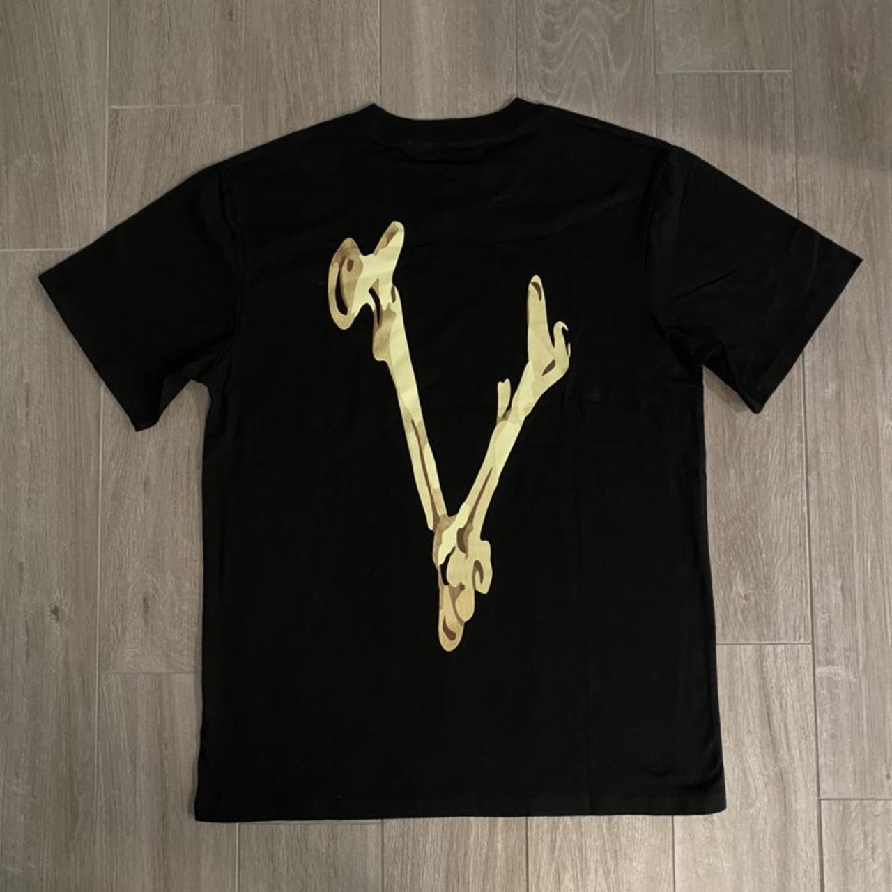 Vlone bones tee black size medium rare... - Depop