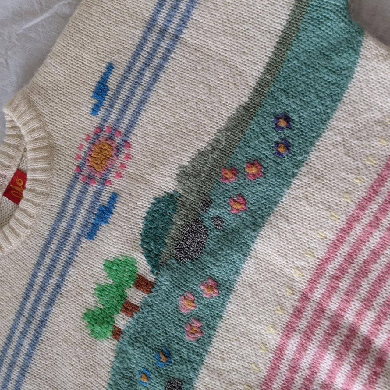 The sweetest handmade true vintage landscape jumper... - Depop