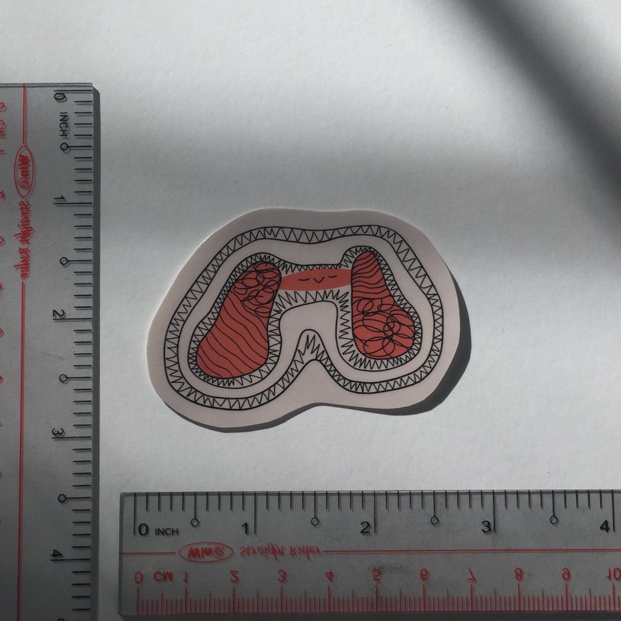 Red Character Sticker - 2" x 2.8" - glossy -... - Depop