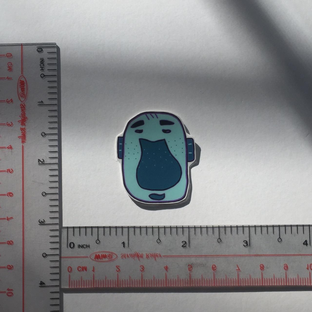 Matte Blue Character Sticker - 1.3" x 1.5" -... - Depop