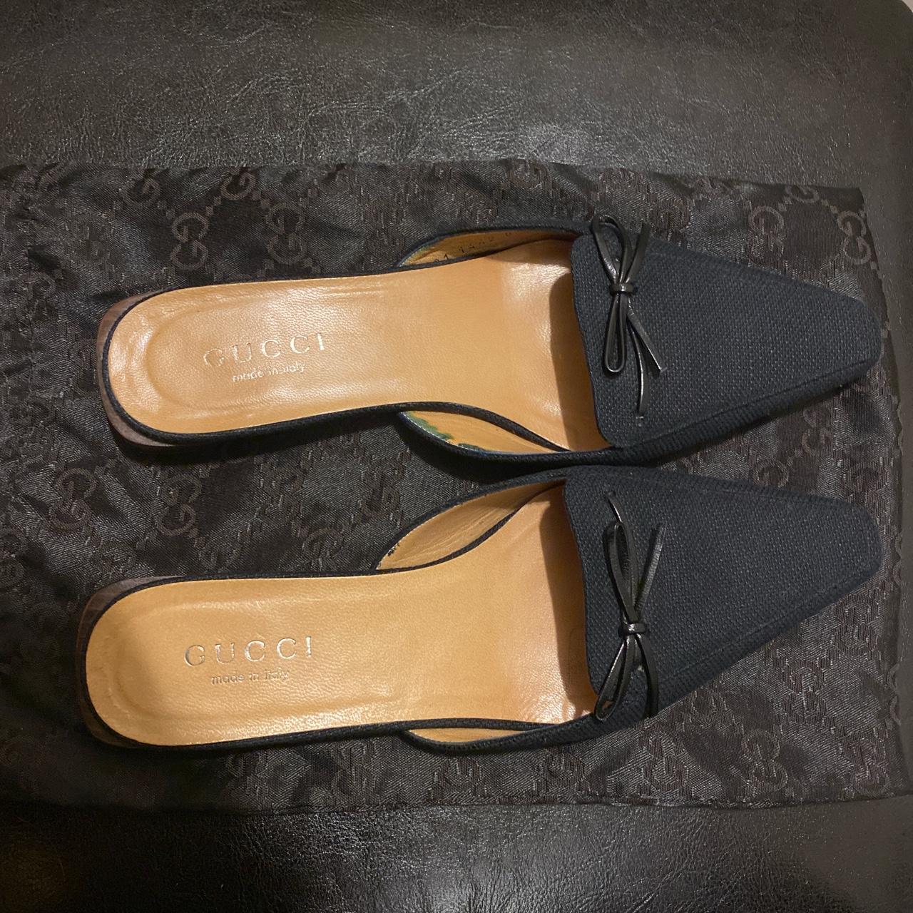 Vintage Tom Ford for Gucci Mules, Navy Blue, Pre-... - Depop