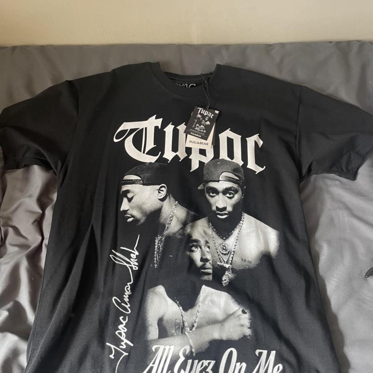 Tupac t shirt- black and white Brand new with... - Depop