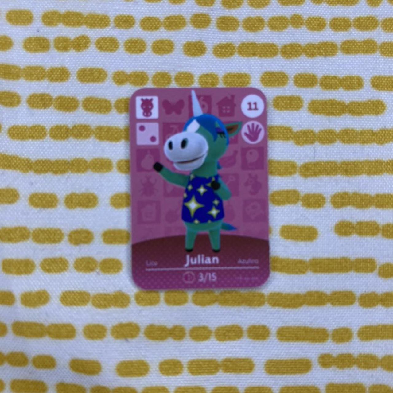 Julian mini amiibo card #ACNH #AnimalCrossing... - Depop