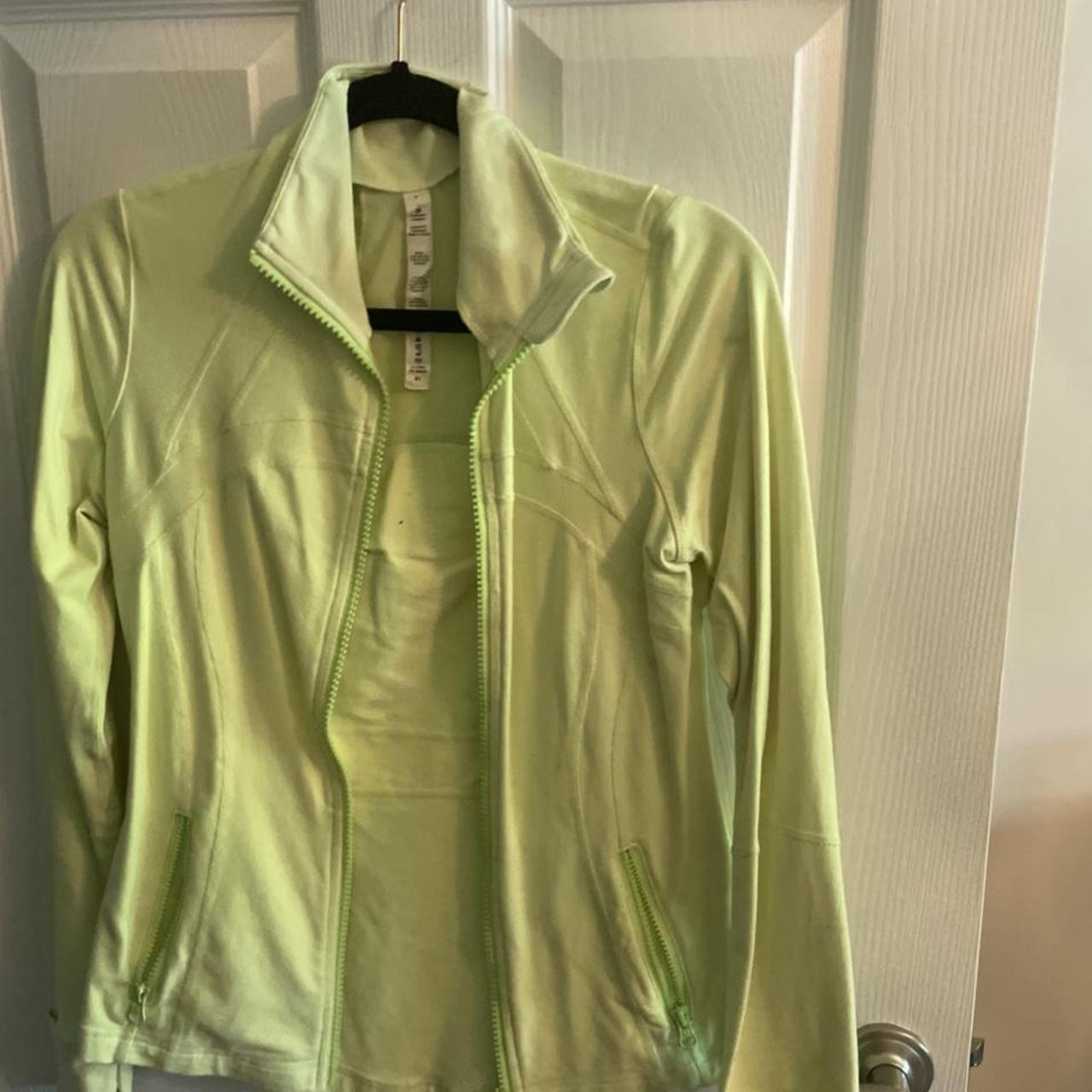 Lululemon Define Jacket in yellow/ green. Used... - Depop