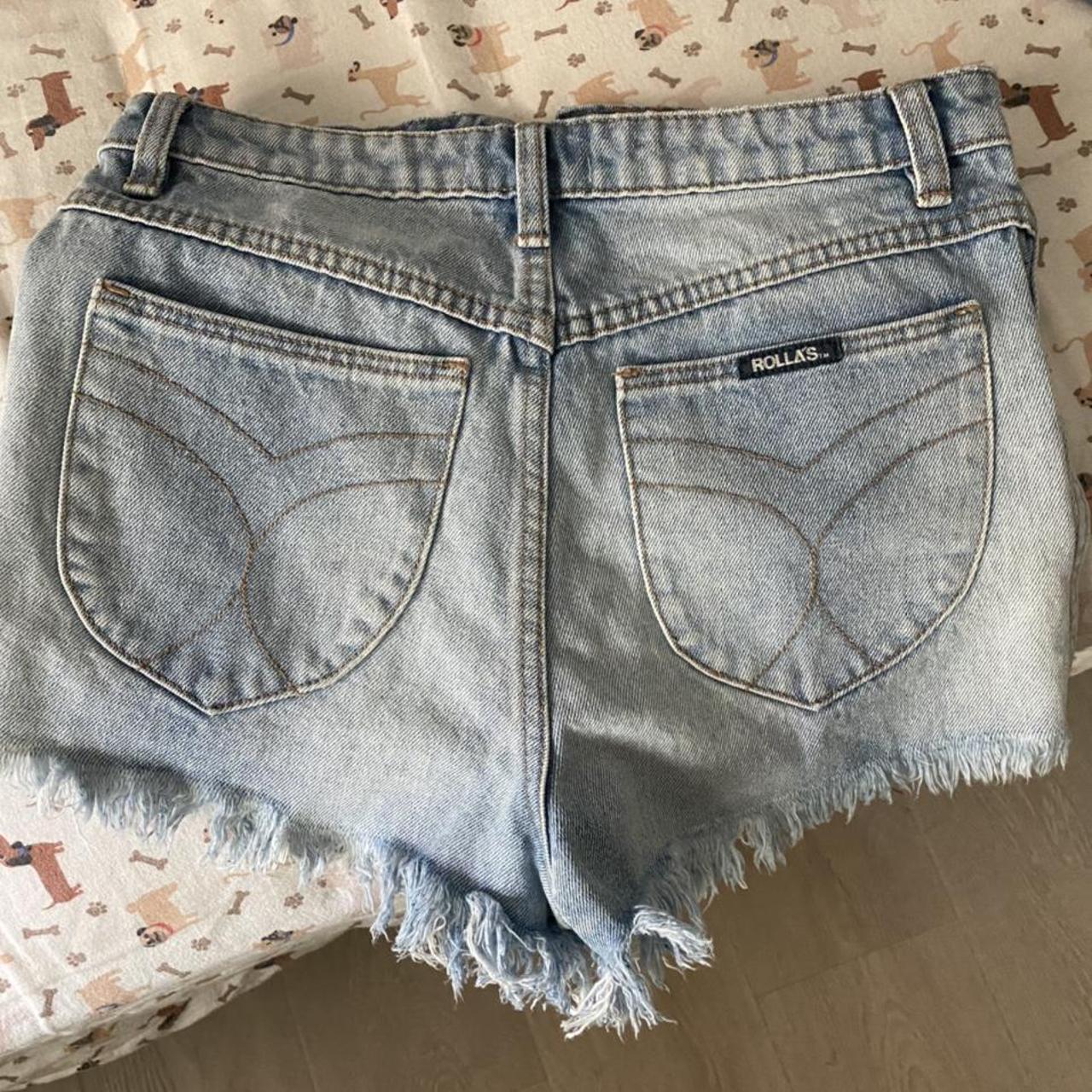 Rollas Jean shorts High waisted Size... - Depop
