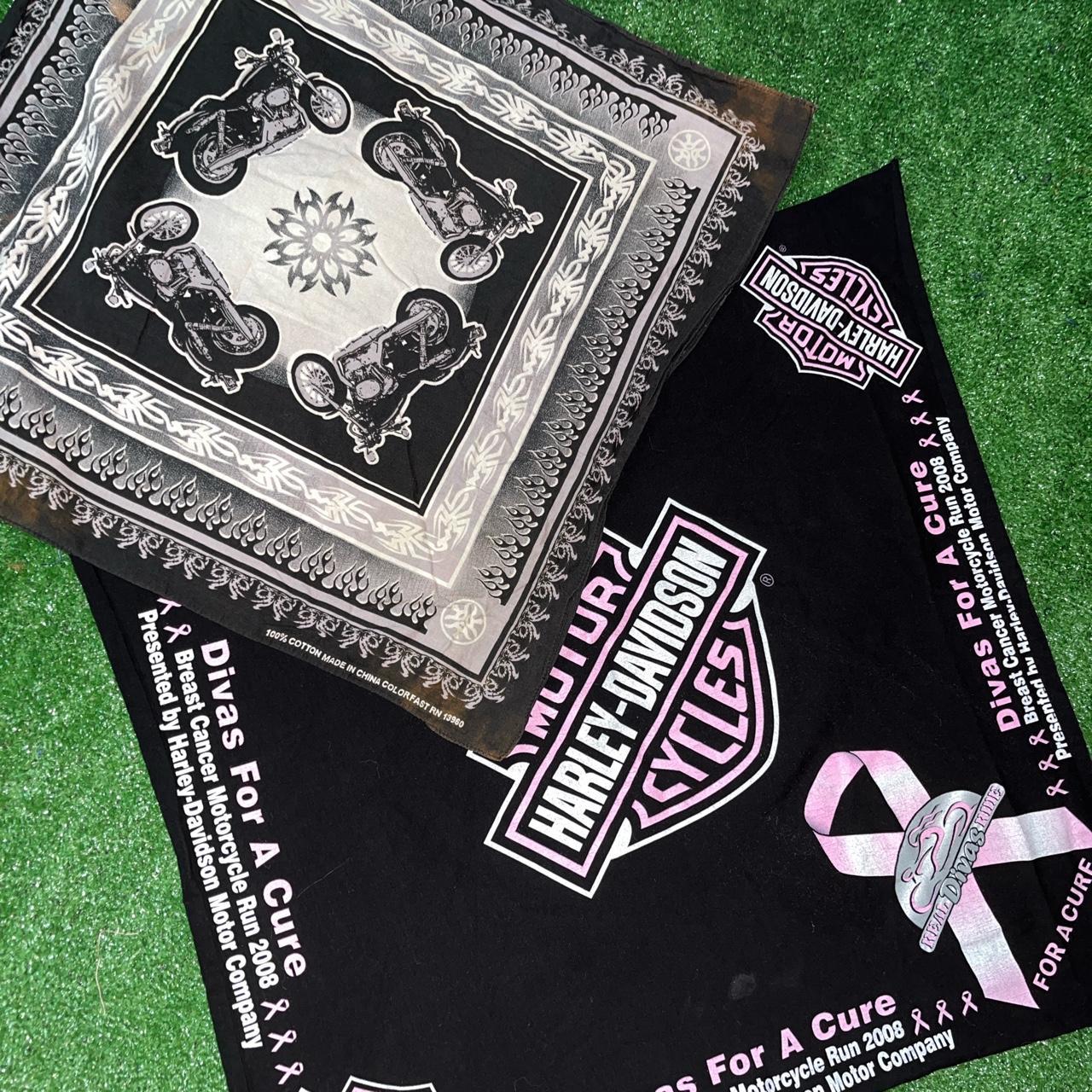 2 Biker Bandana Bundle Pink Harley Davidson ‘For A... - Depop