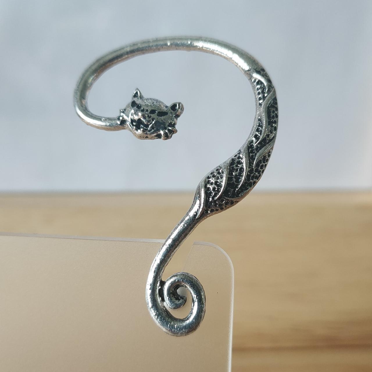 Silver tone cat ear cuff, one piercing required No... - Depop