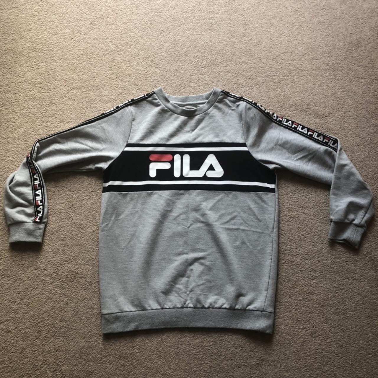 Boys Fila grey and black sweatshirt. UK size age... | Depop
