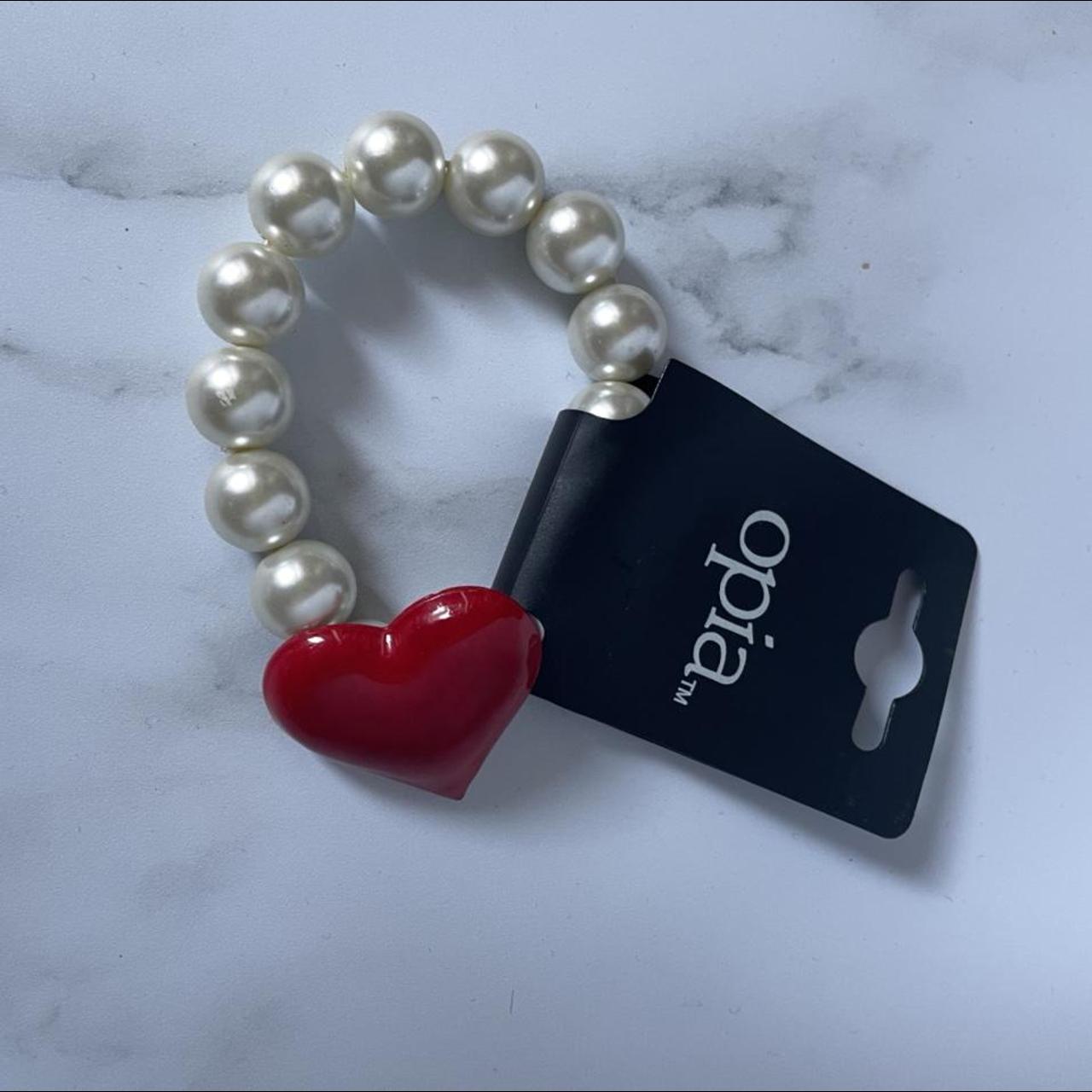 Primark Pearl & heart bracelet new with tag... - Depop