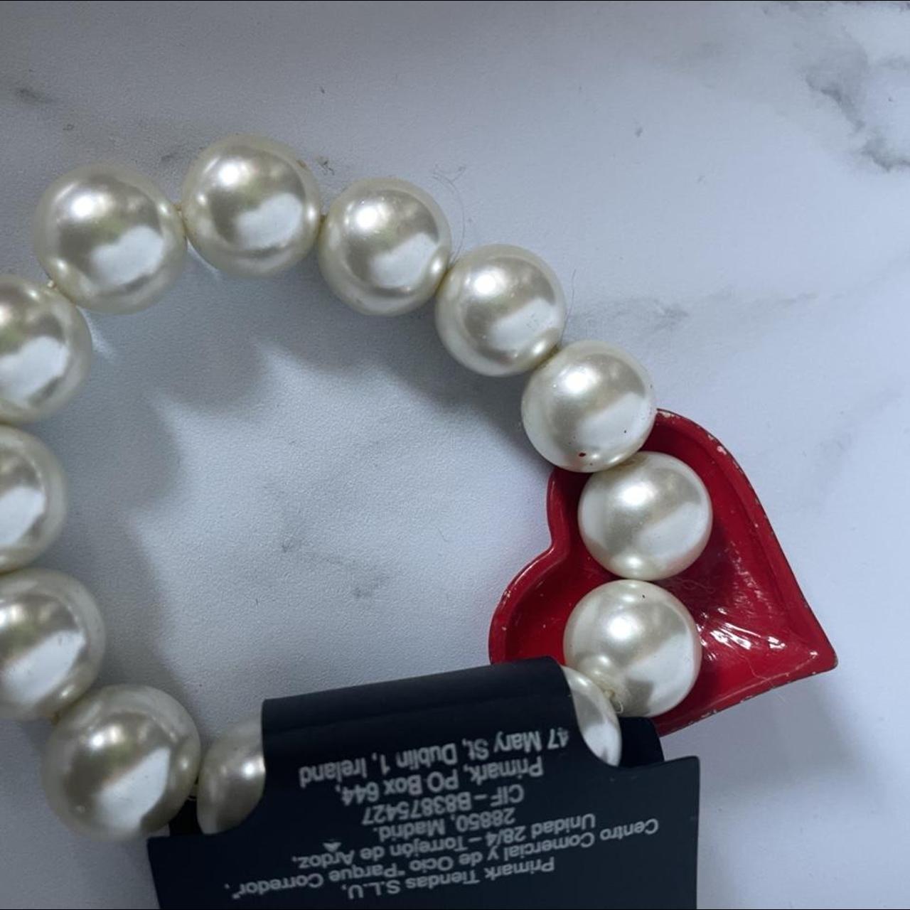 Primark Pearl & heart bracelet new with tag... - Depop