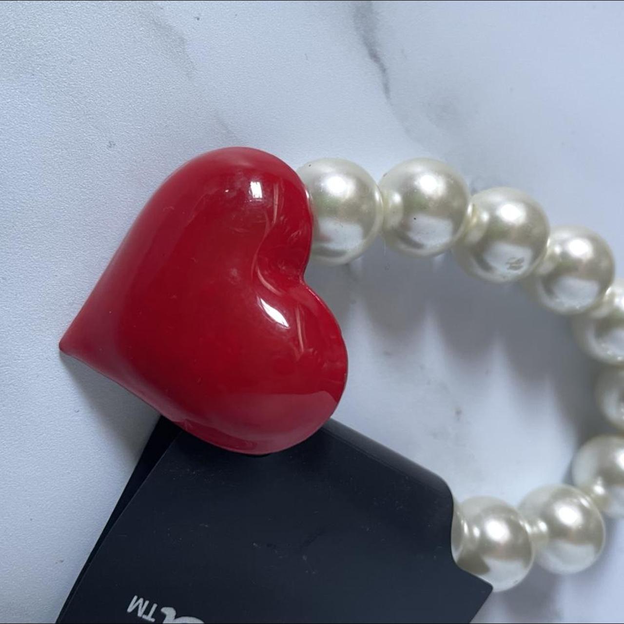 Primark Pearl & heart bracelet new with tag... - Depop