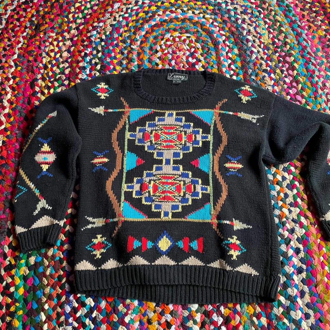 Beautiful southwest vintage sweater 💙 I love the... - Depop