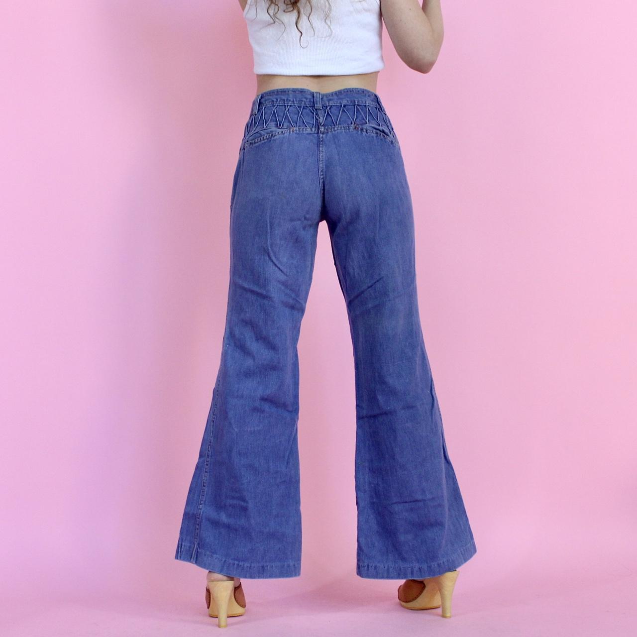 70s bell bottoms 🌈 Vintage 1970s 🌈 patchwork flared... - Depop