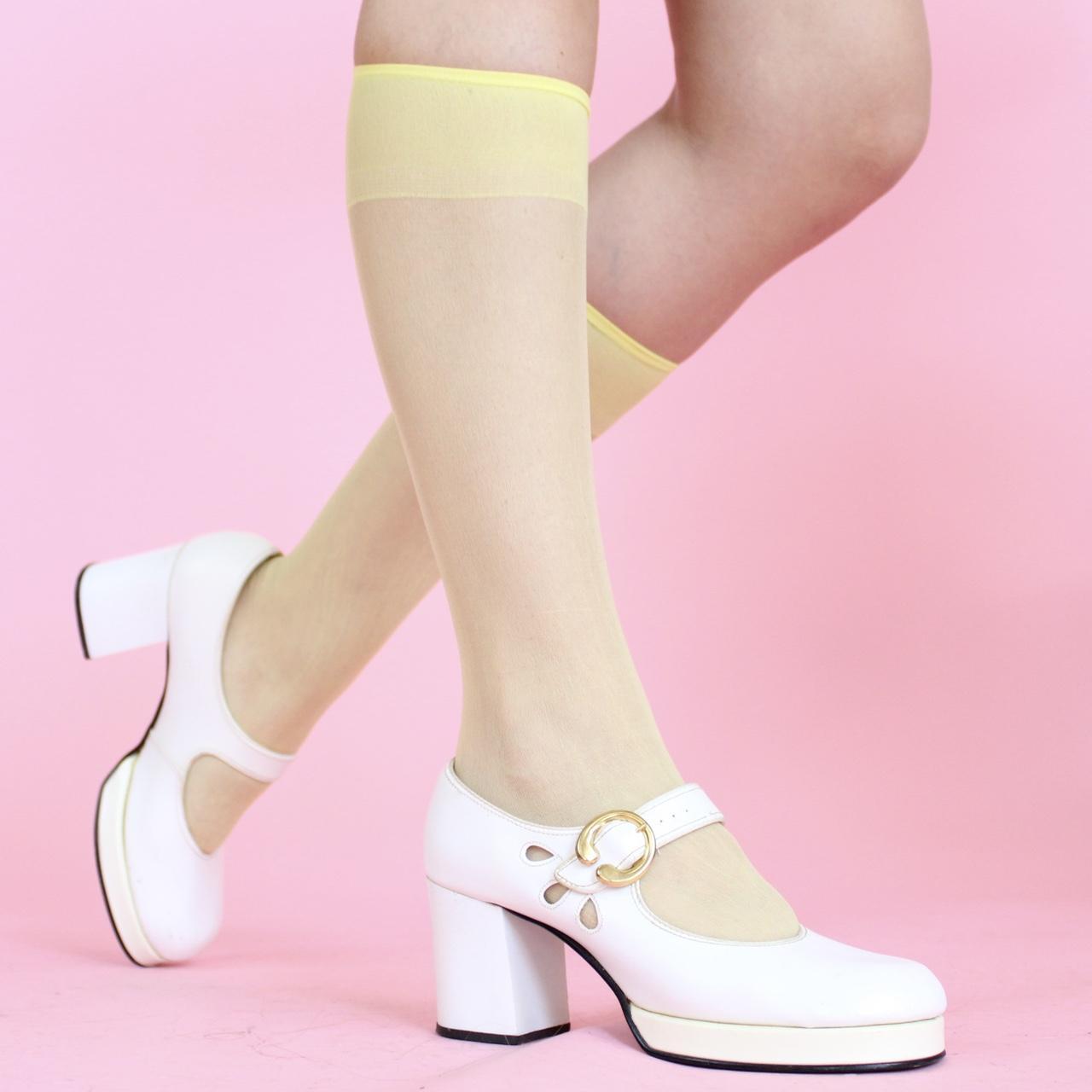 60s platform mod shoes 📀 Vintage 60s 📀 White... - Depop