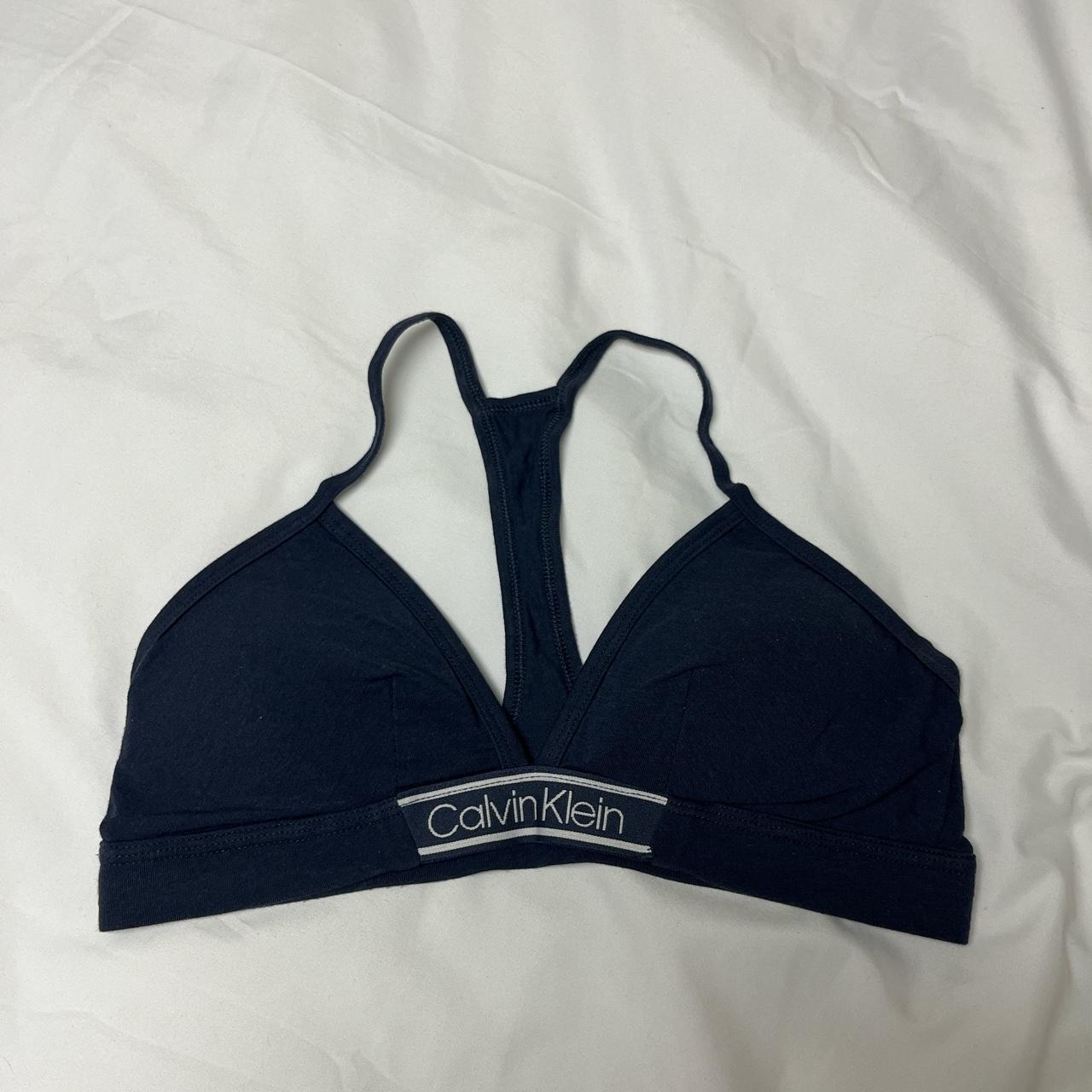 Calvin Klein Women's Navy Bra | Depop