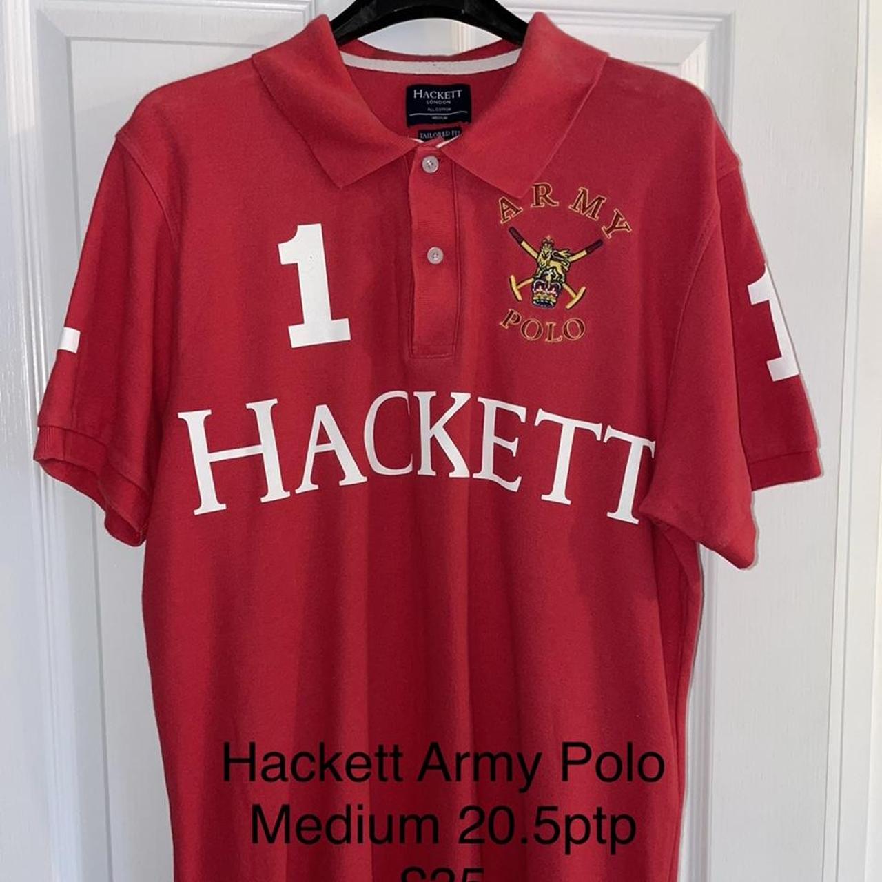 Hackett Army Polo Shirt Medium 20.5ptp - Depop