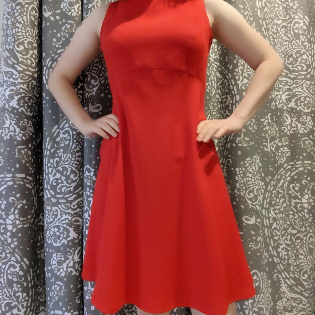 Simple red dress, good material and no damage. A... - Depop