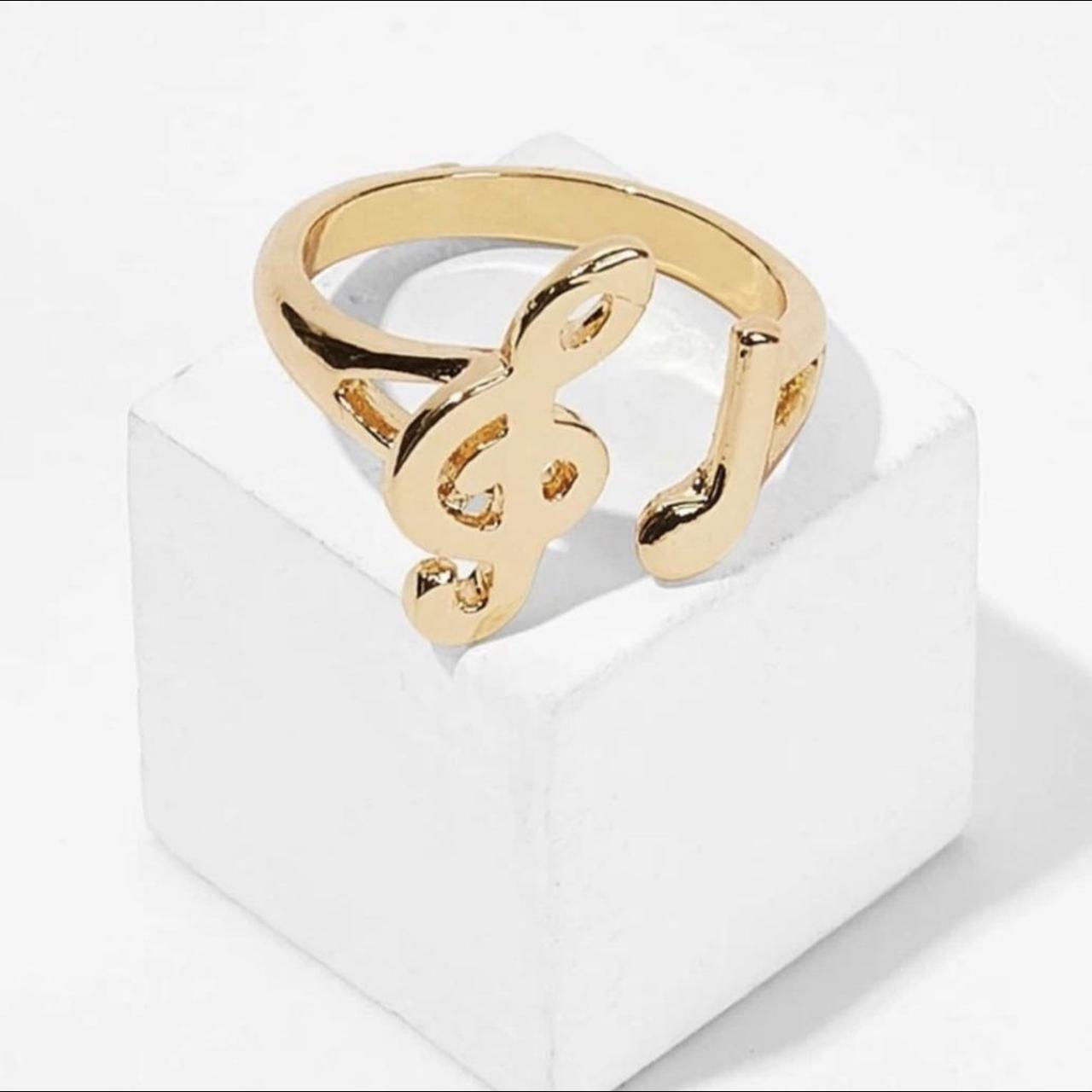 Treble Clef & Music Note Ring Simple and elegant... - Depop