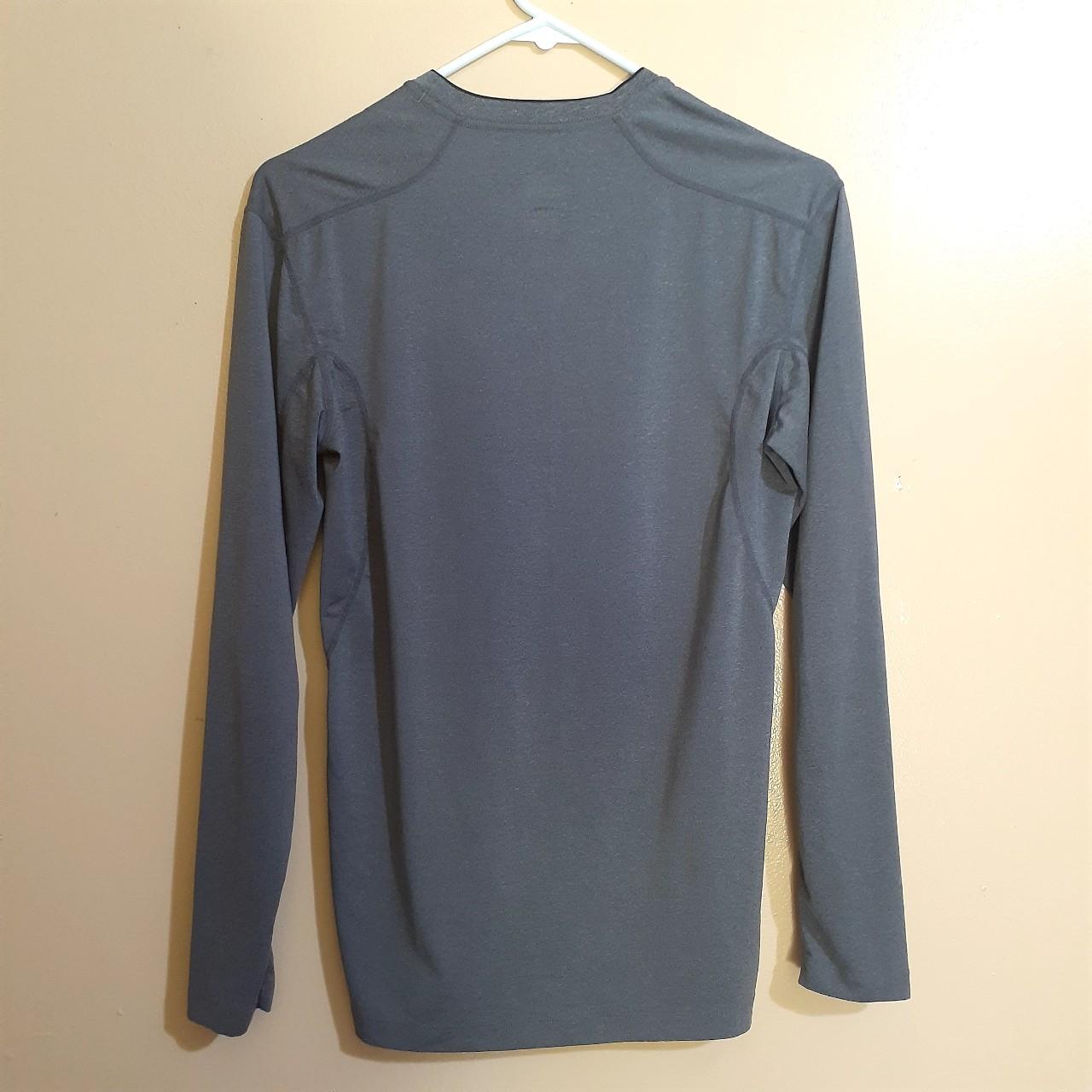 Gray Nike Pro Compression Long Sleve. Size:... - Depop