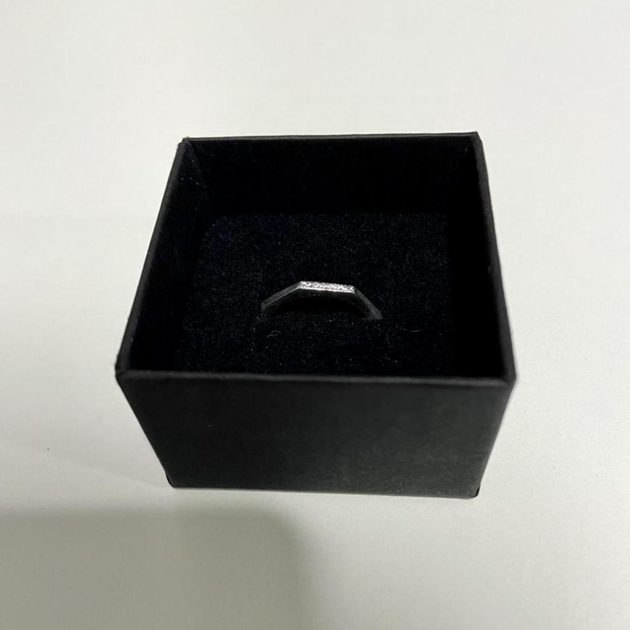 Pandora sterling silver multifaceted hexagon ring in... - Depop