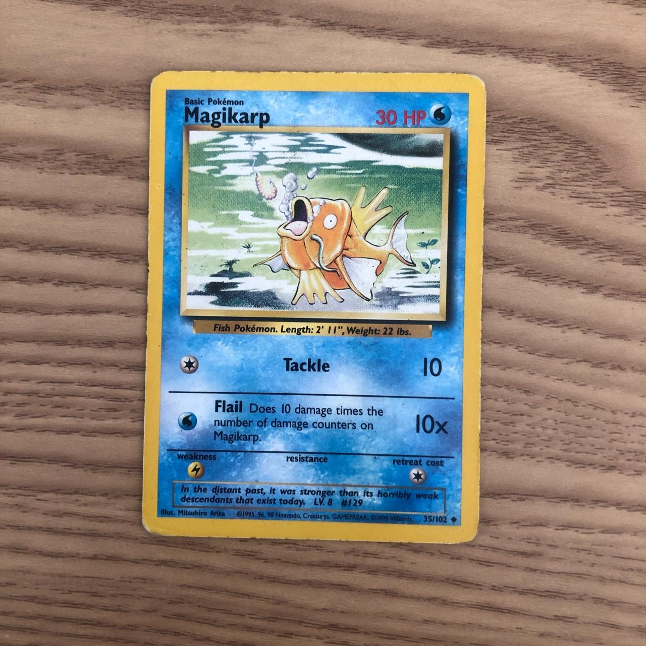 Pokémon card Magikarp from base set (1999) Good... - Depop