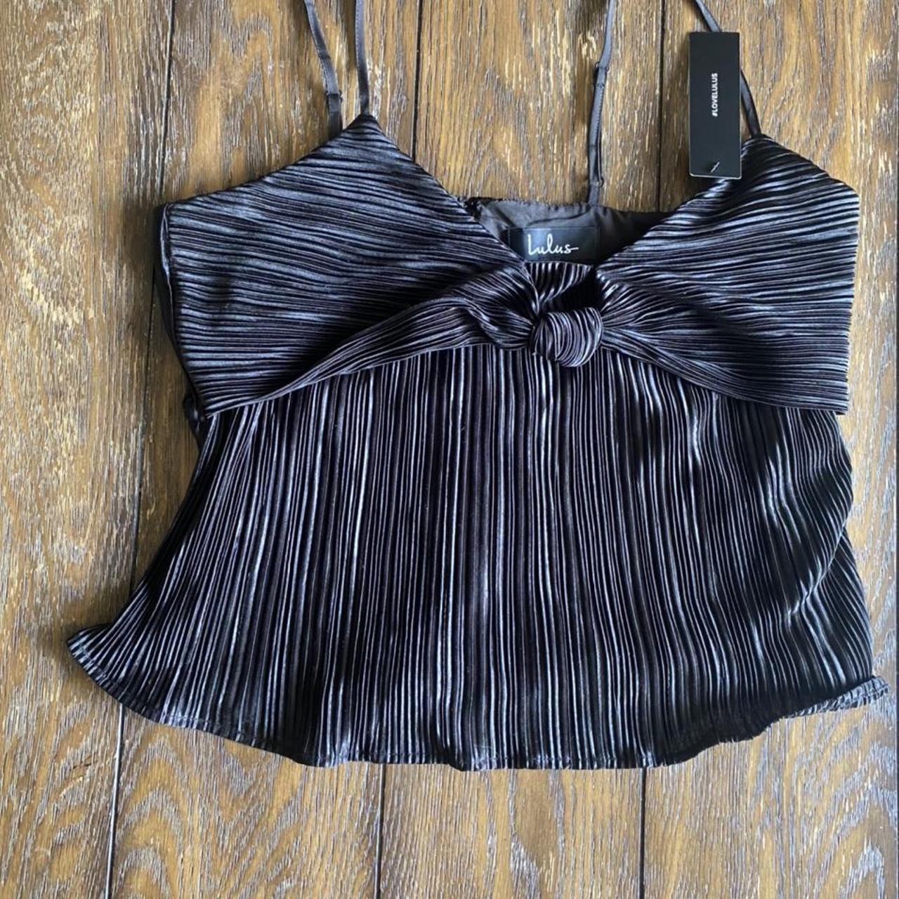 Lulus Women's Black Blouse | Depop