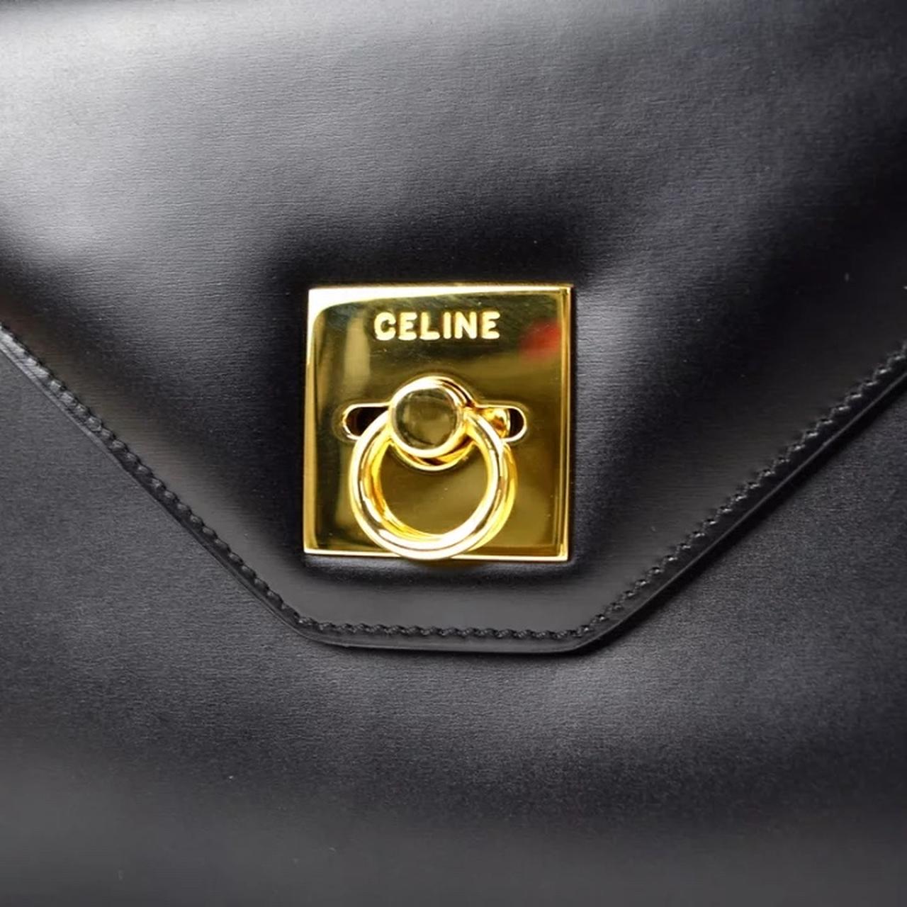 Celine Leather Clutch Bag Authentic W25cm x H16cm x... - Depop