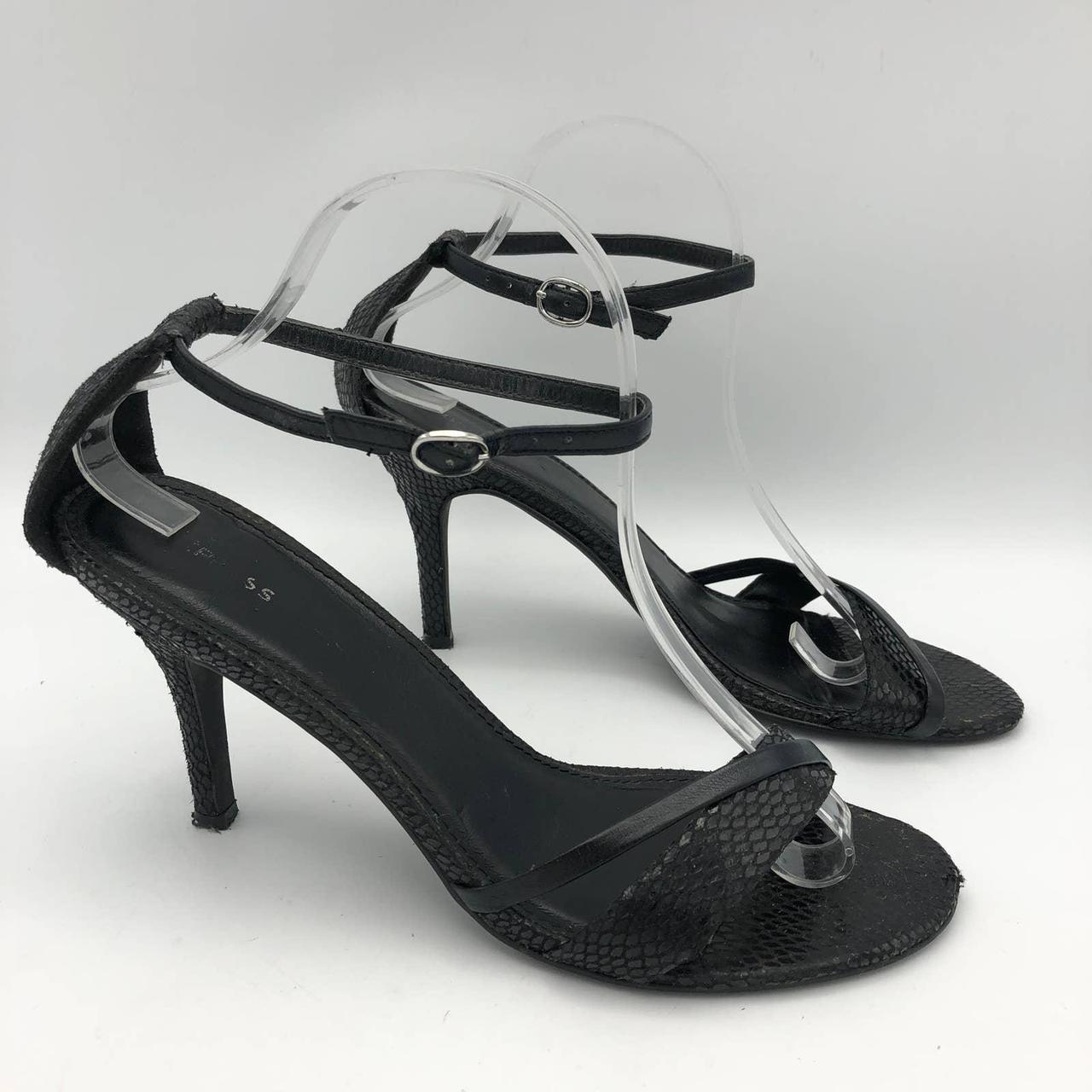 Express Stiletto Heels Sz 10 Shakeskin Ankle... - Depop