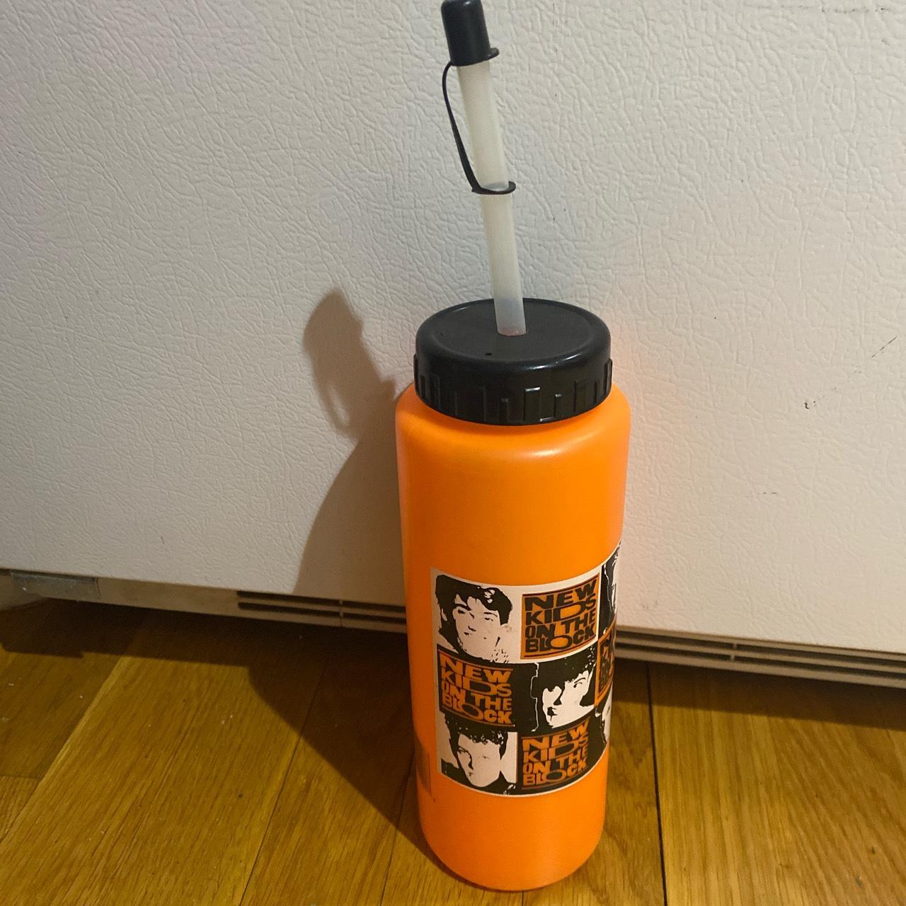 Vintage 1989 New Kids on the Block Orange water... - Depop