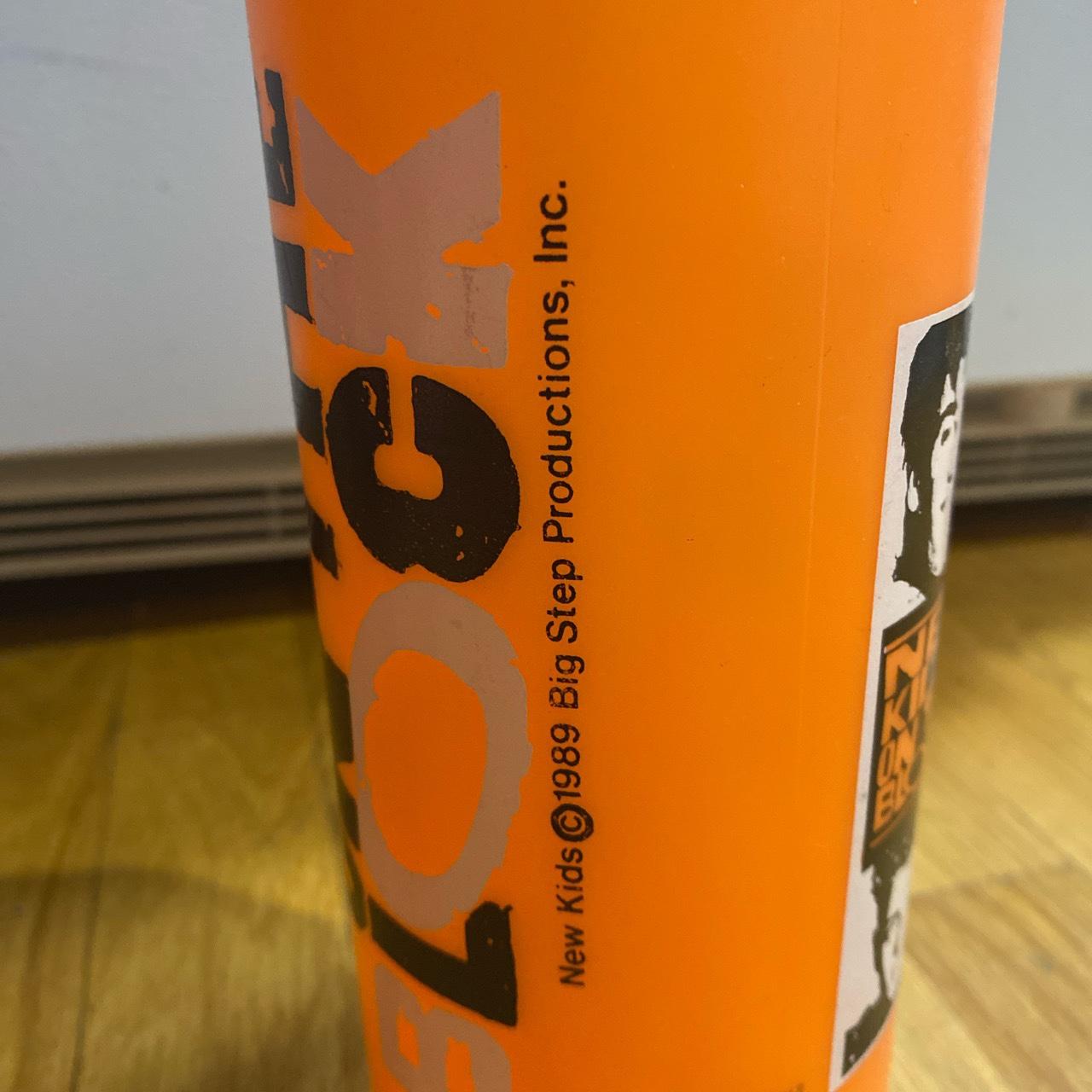 Vintage 1989 New Kids on the Block Orange water... - Depop