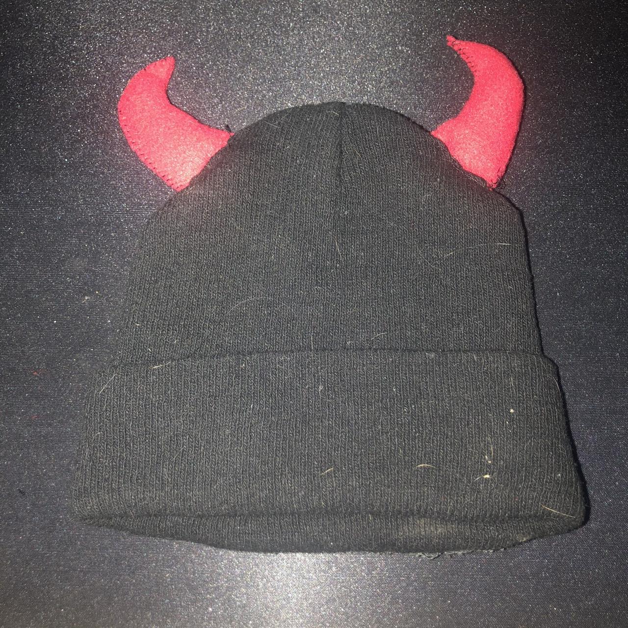 custom made devil beanie fits... - Depop