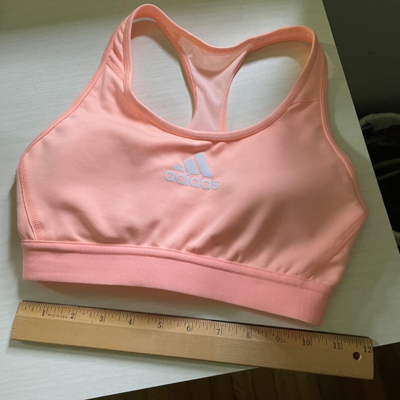 Coral Orange Neon Adidas Sports Bra Racerback 34B,... - Depop