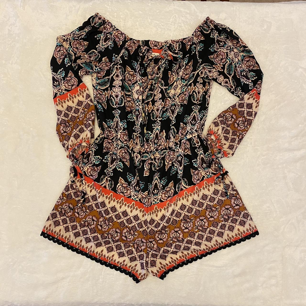 Boho inspired romper from About a Girl. Size small.... - Depop