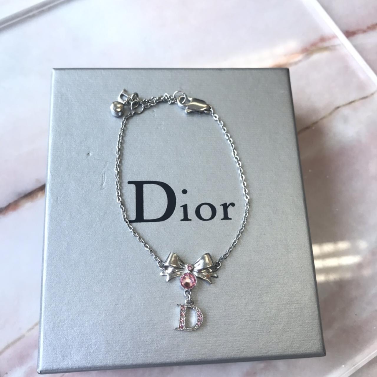 Authentic Dior ribbon sliver bracelet 100%... - Depop