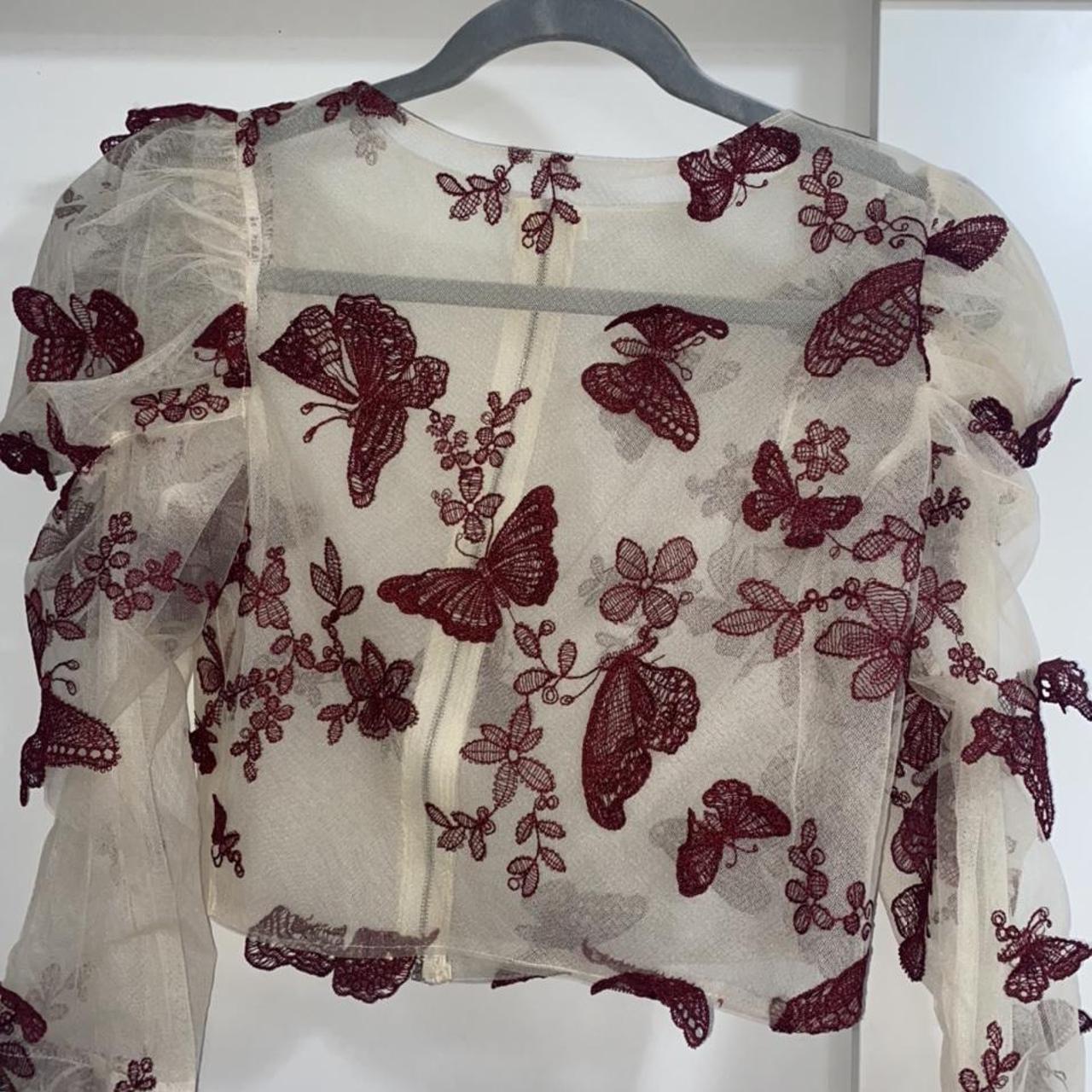 Butterfly zip up top can be worn both ways worn on... - Depop