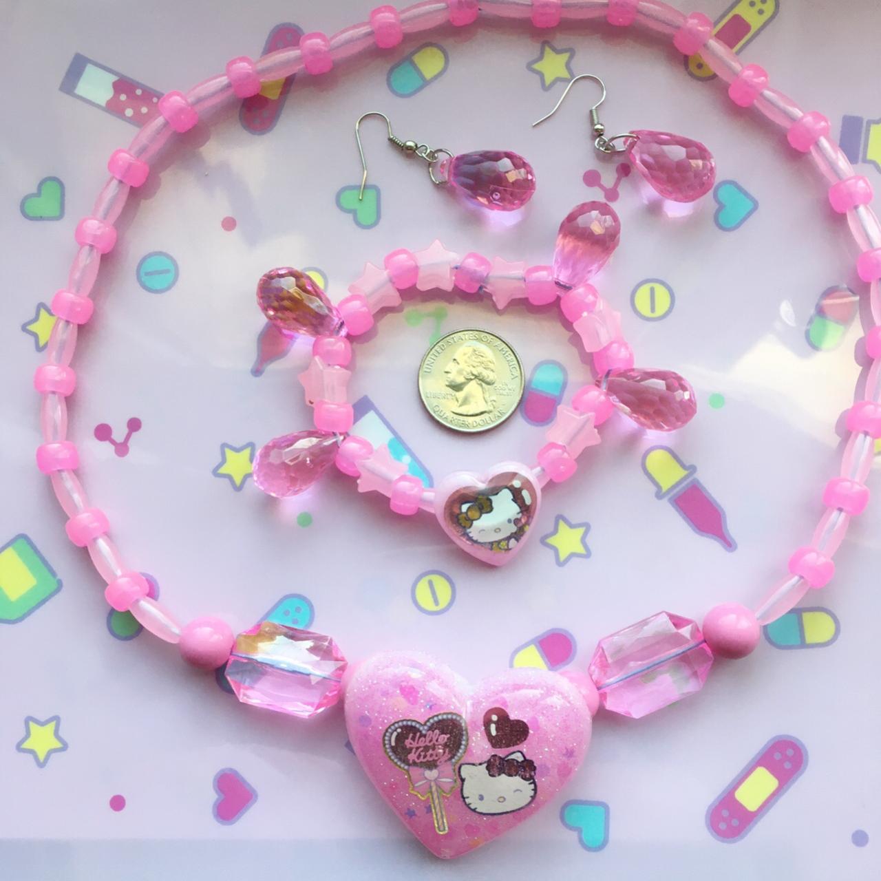 💖 Magical Hello Kitty crystal kandi set with... | Depop