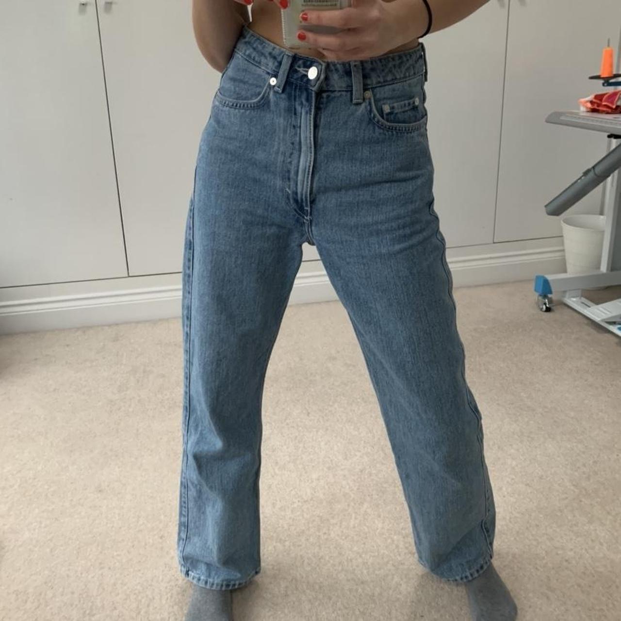 Weekday rowe jeans in blue, perfect wash and fit,... - Depop