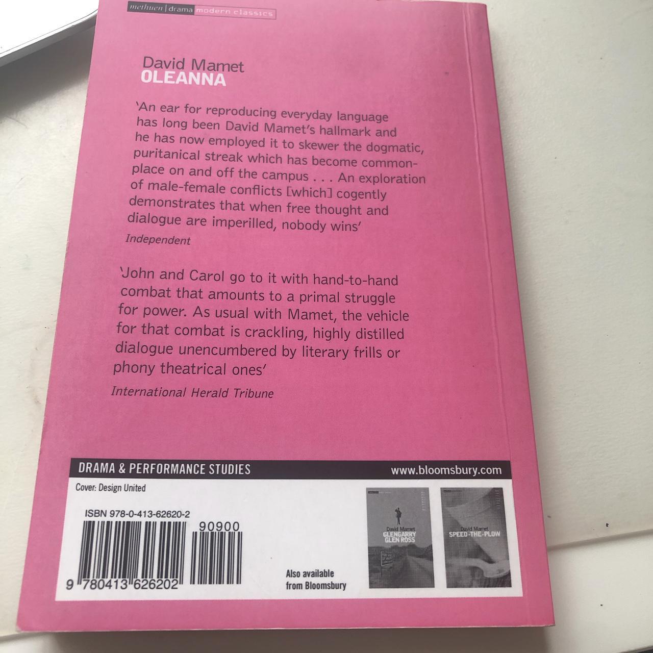 David Mamet Oleanna play. Complete with annotations... - Depop