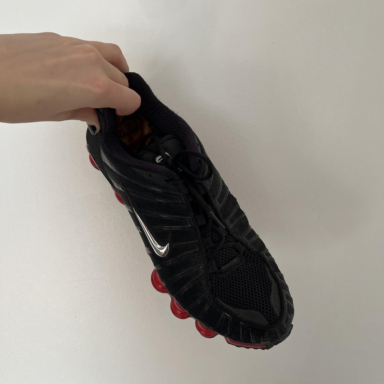 Nike SK Air Shox Black & Red - Silver Nike Emblem... - Depop