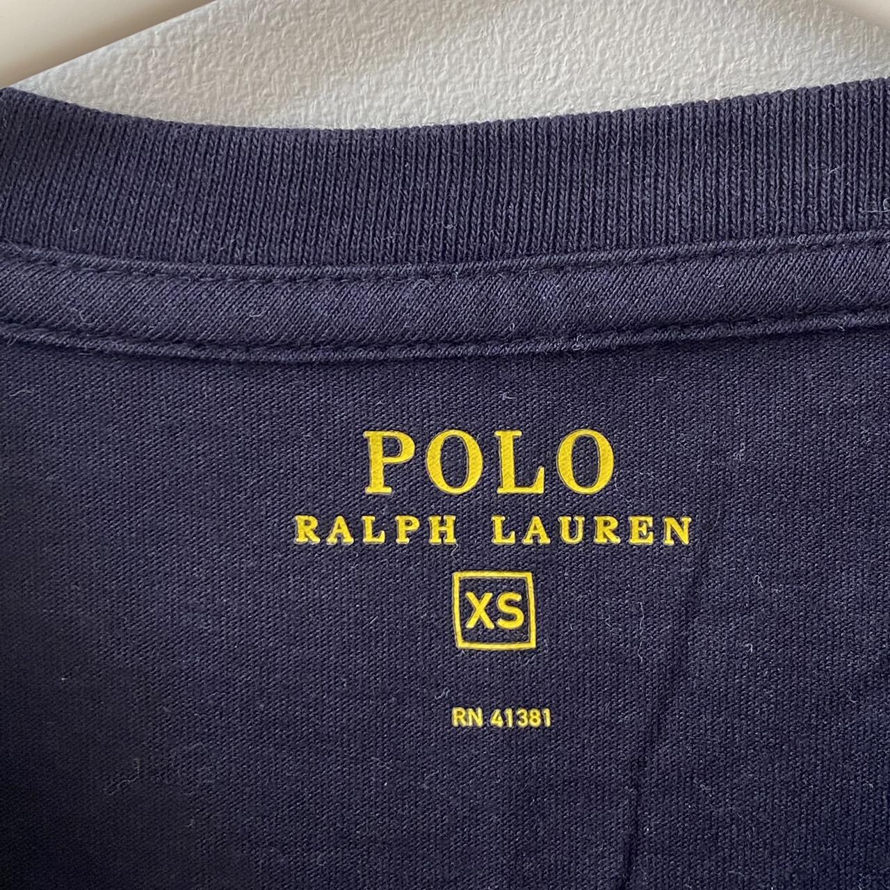 navy ralph lauren tshirt in size xs - could also fit... - Depop